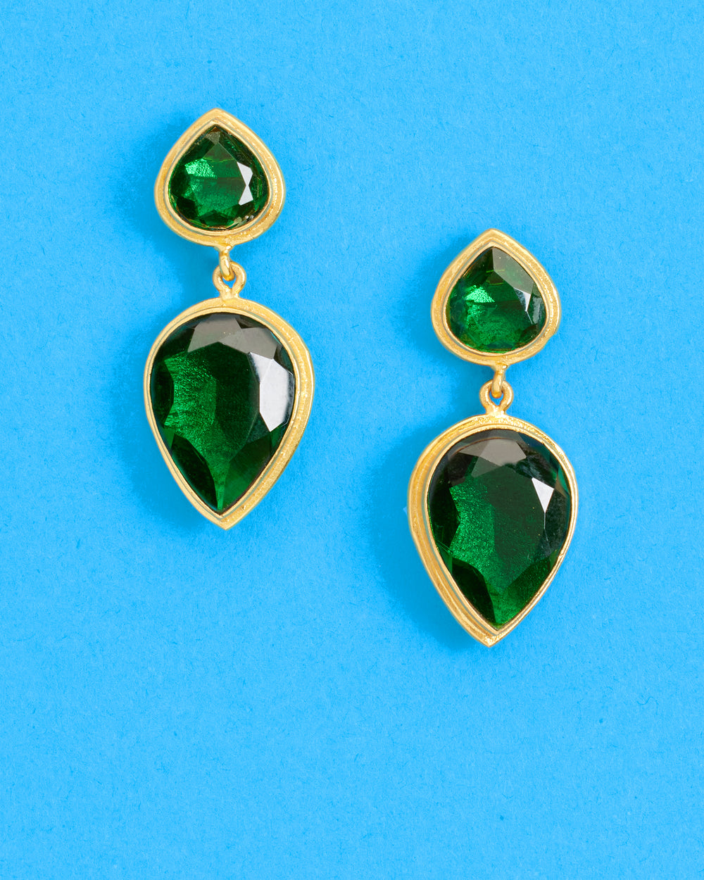 NicoBlu® Hadley Tear Drop Earrings in Emerald Green