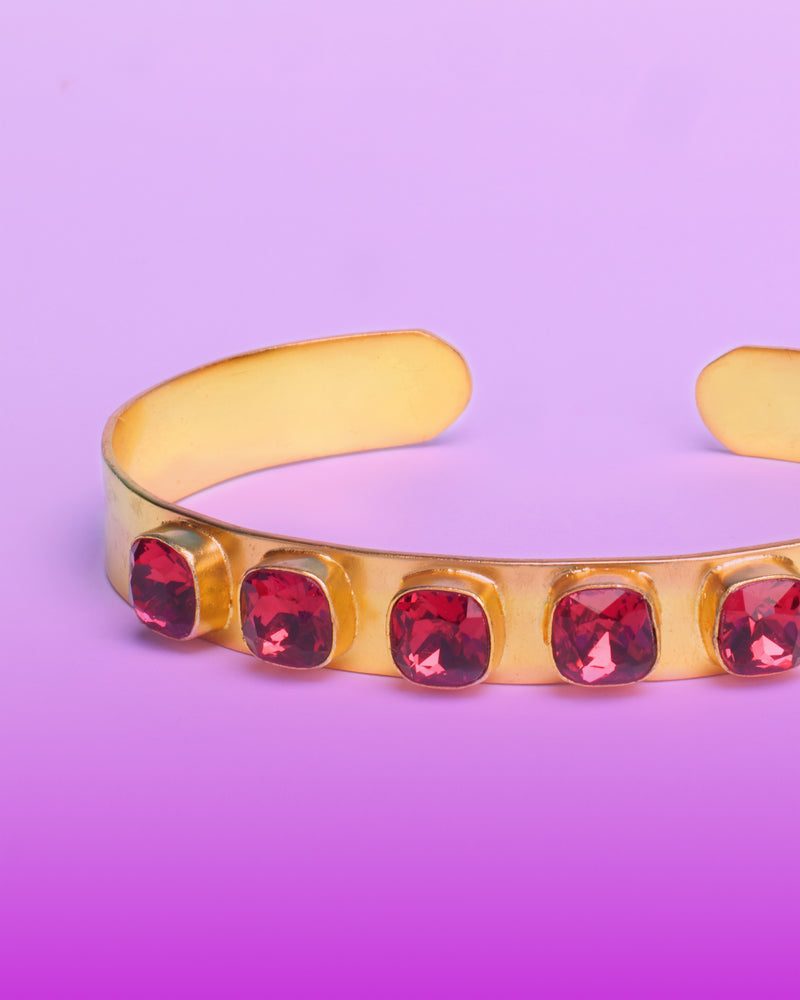 NicoBlu® Finley Cuff Bracelet in Ruby Red
