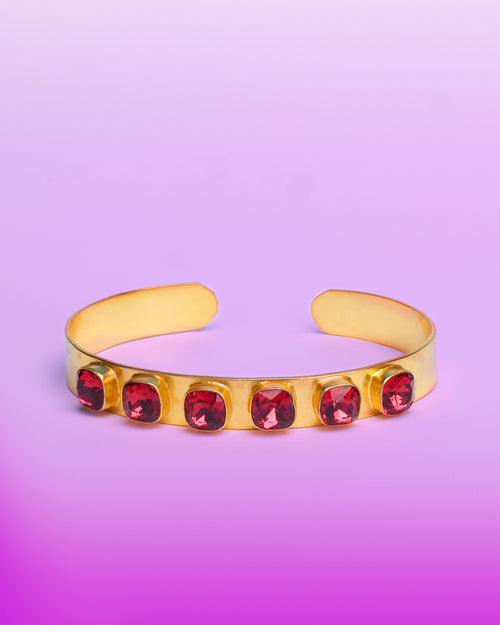 NicoBlu® Finley Cuff Bracelet in Ruby Red