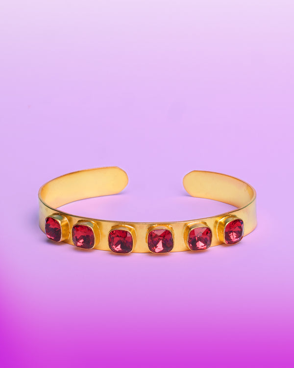 NicoBlu® Finley Cuff Bracelet in Ruby Red