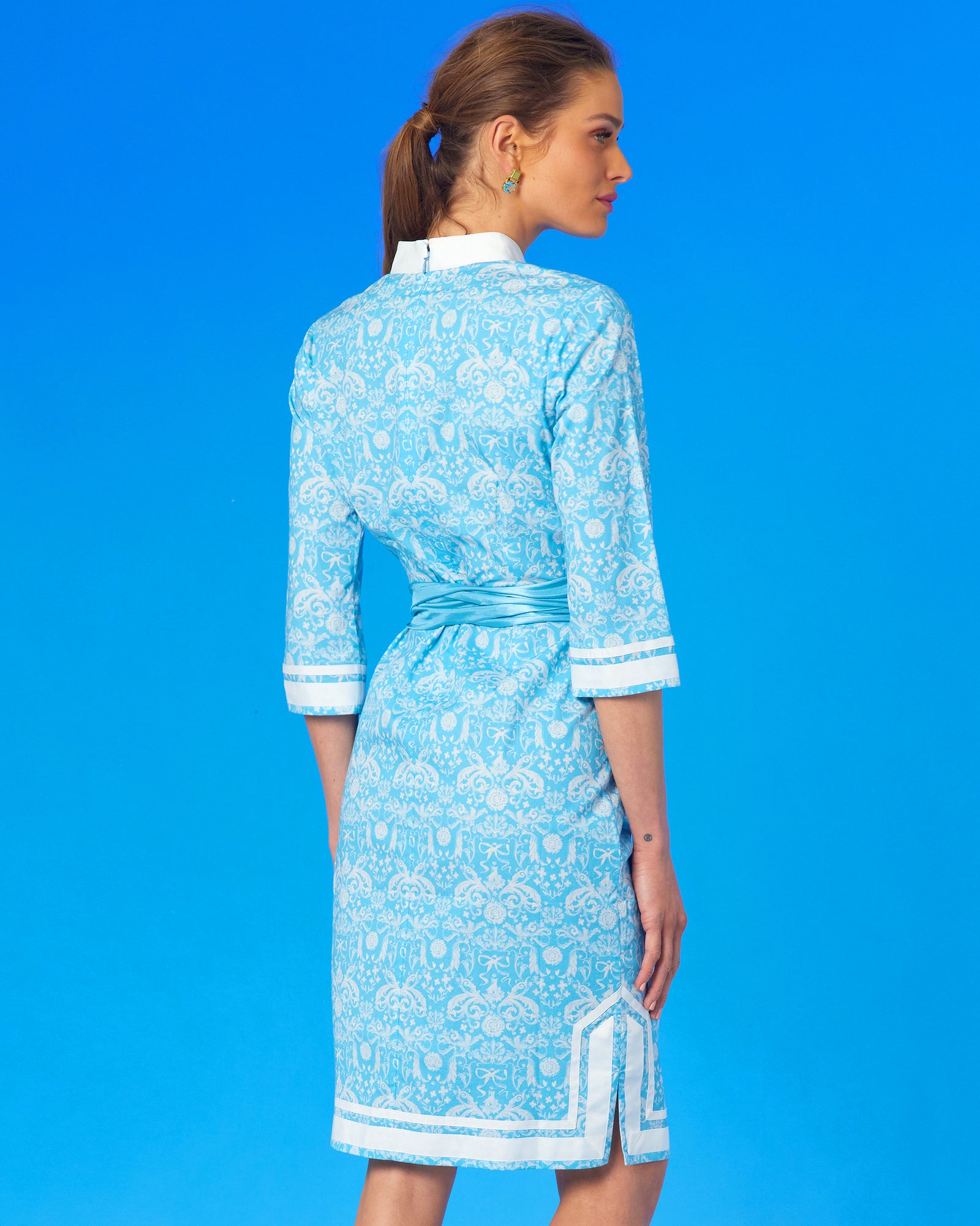 NicoBlu® Capri Short Tunic Dress in Delicate Ferns