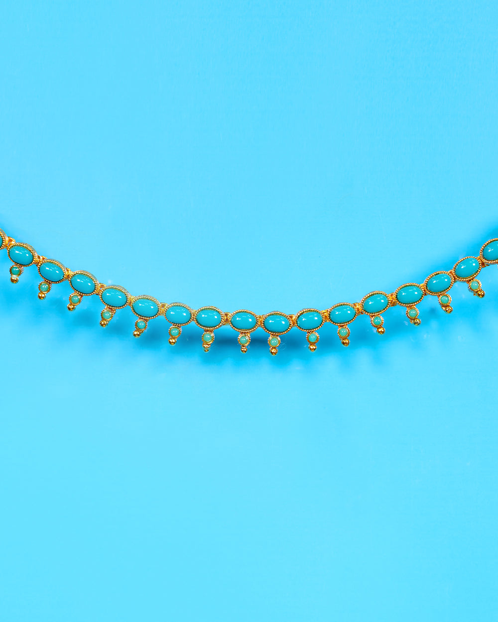 Cora Turquoise Blue String Necklace